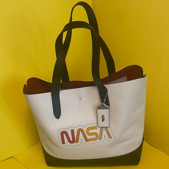 Bags | Coach Gotham Tote In Glove Calf Leather Featuring Nasa White And ...